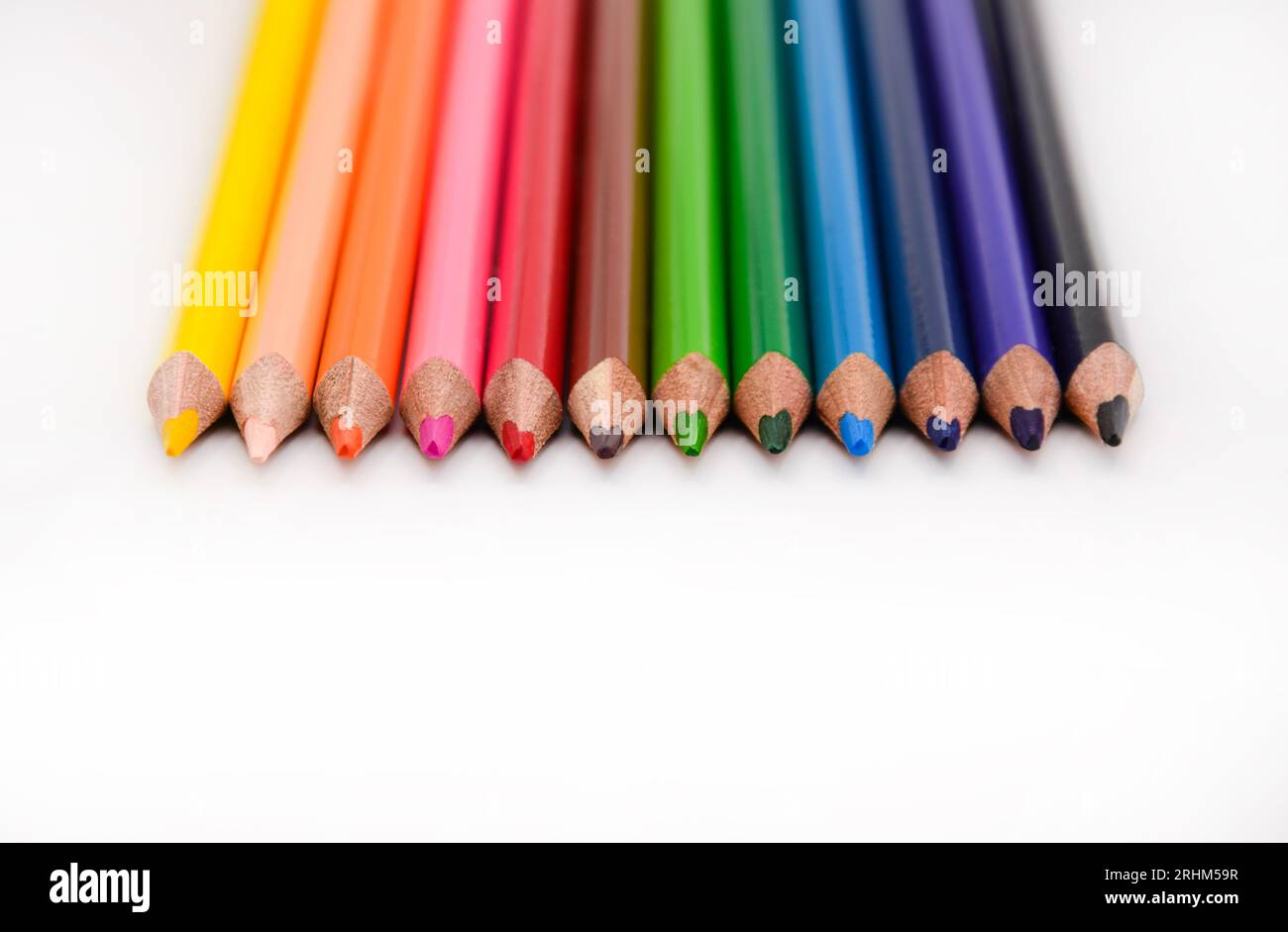 Isolated group of color pencil Stock Photo - Alamy