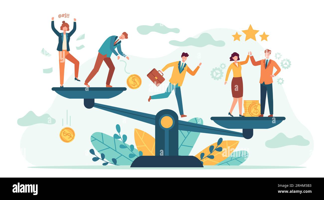 Balancing scales Stock Vector Images - Alamy