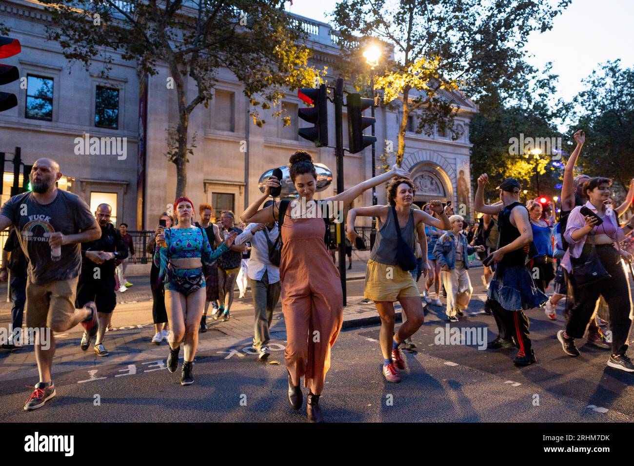 LGBTQ activists and other artists from Swarm Movement dance on the ...