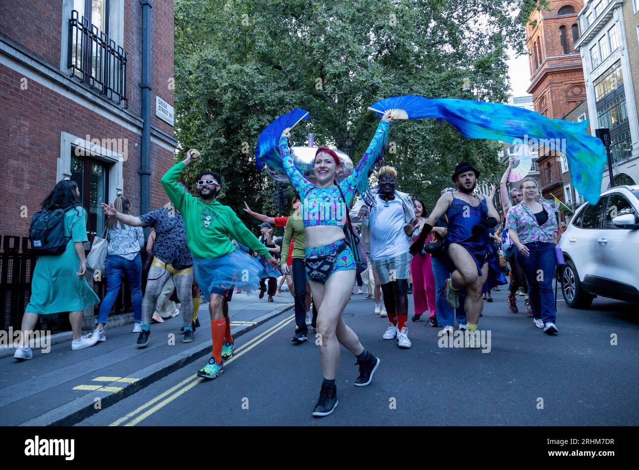 LGBTQ activists and other artists from Swarm Movement dance on the ...