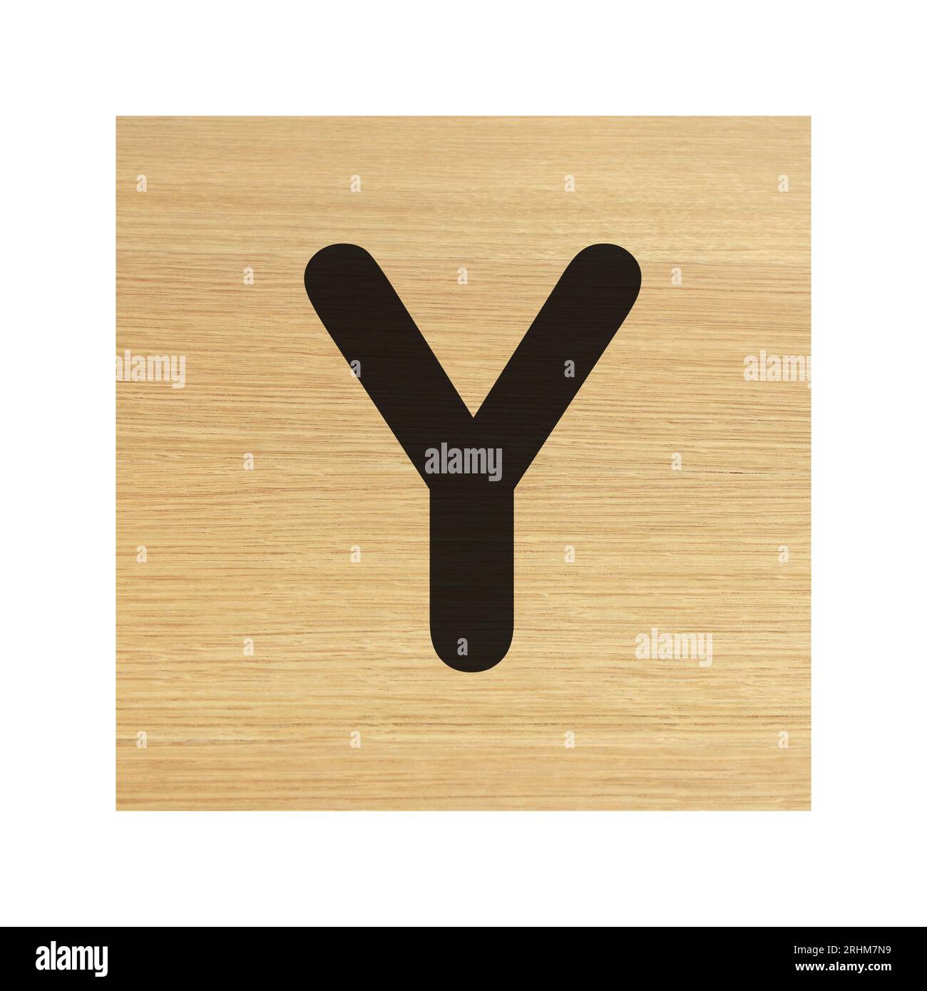 Y wood block on white with clipping path Stock Photo - Alamy