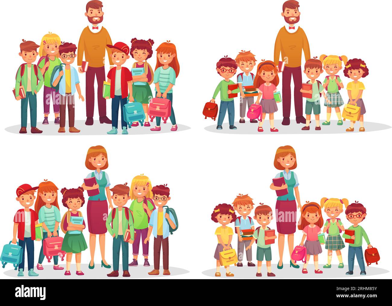 Group Of School Kids And Teacher Education Knowledge Students group-of-school-kids-and-teacher-education-knowledge-students
