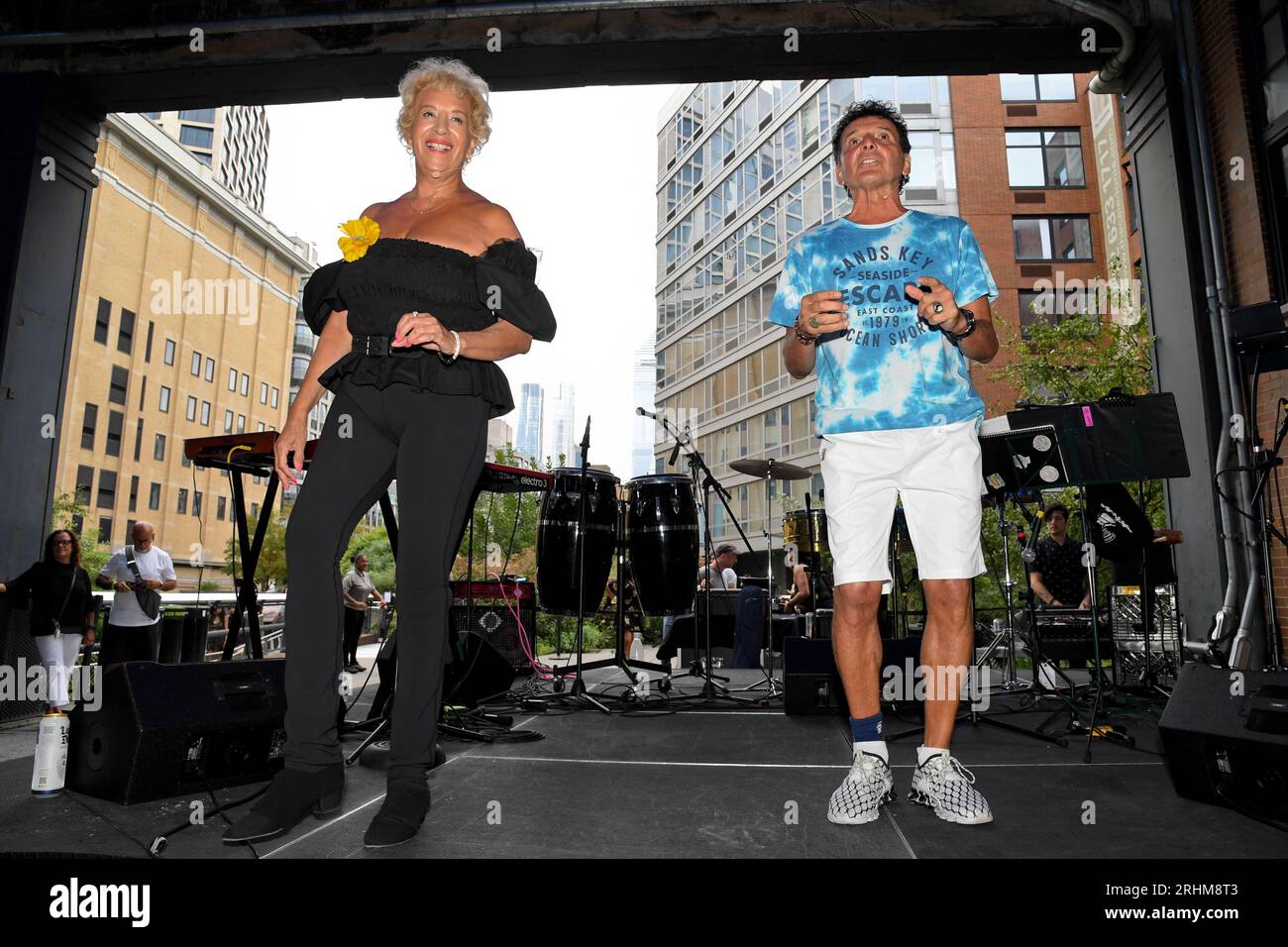 New York, USA. 17th Aug, 2023. Lillian Colon and George Giraldo give ...