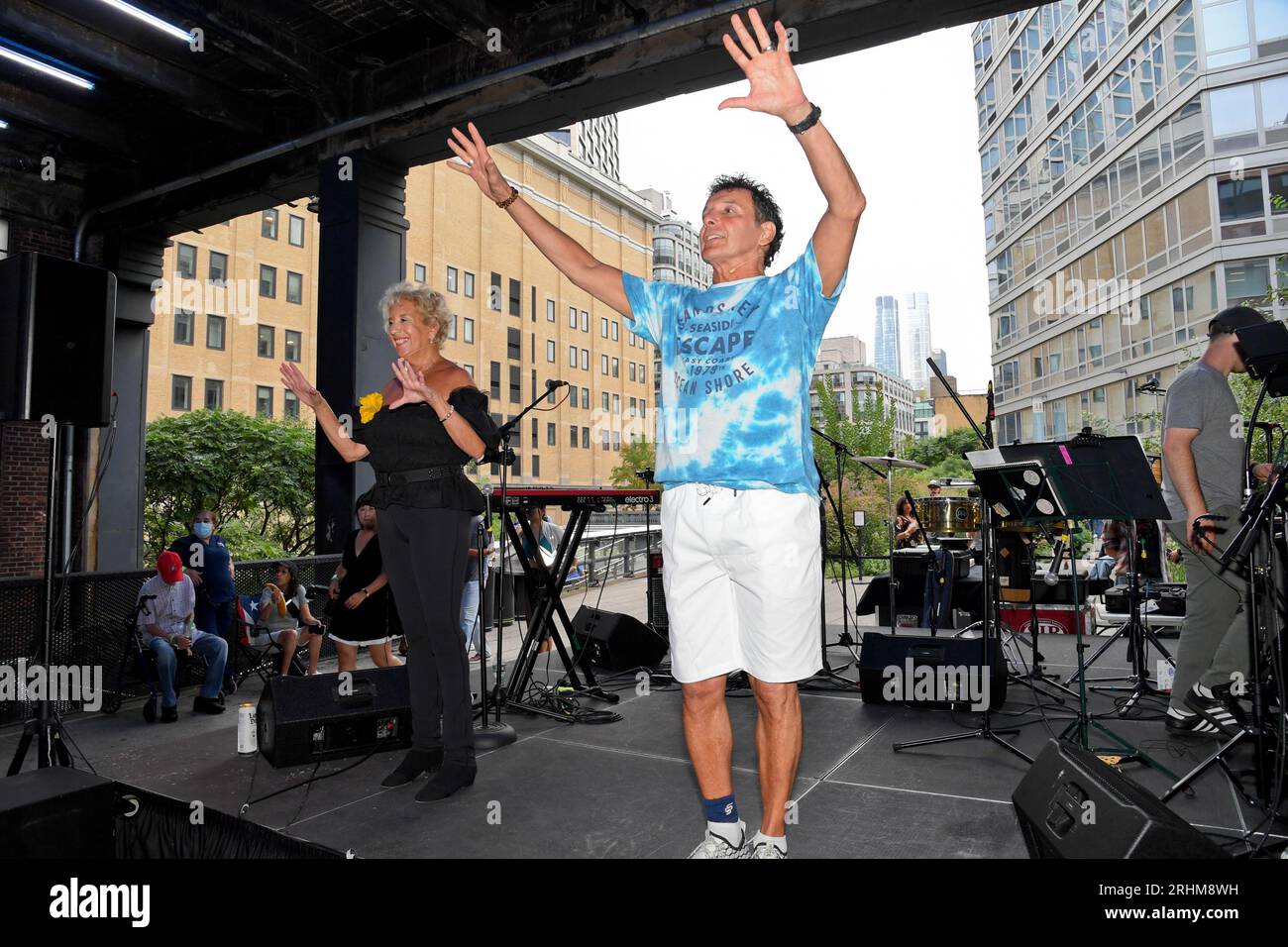 New York, USA. 17th Aug, 2023. Lillian Colon and George Giraldo give ...