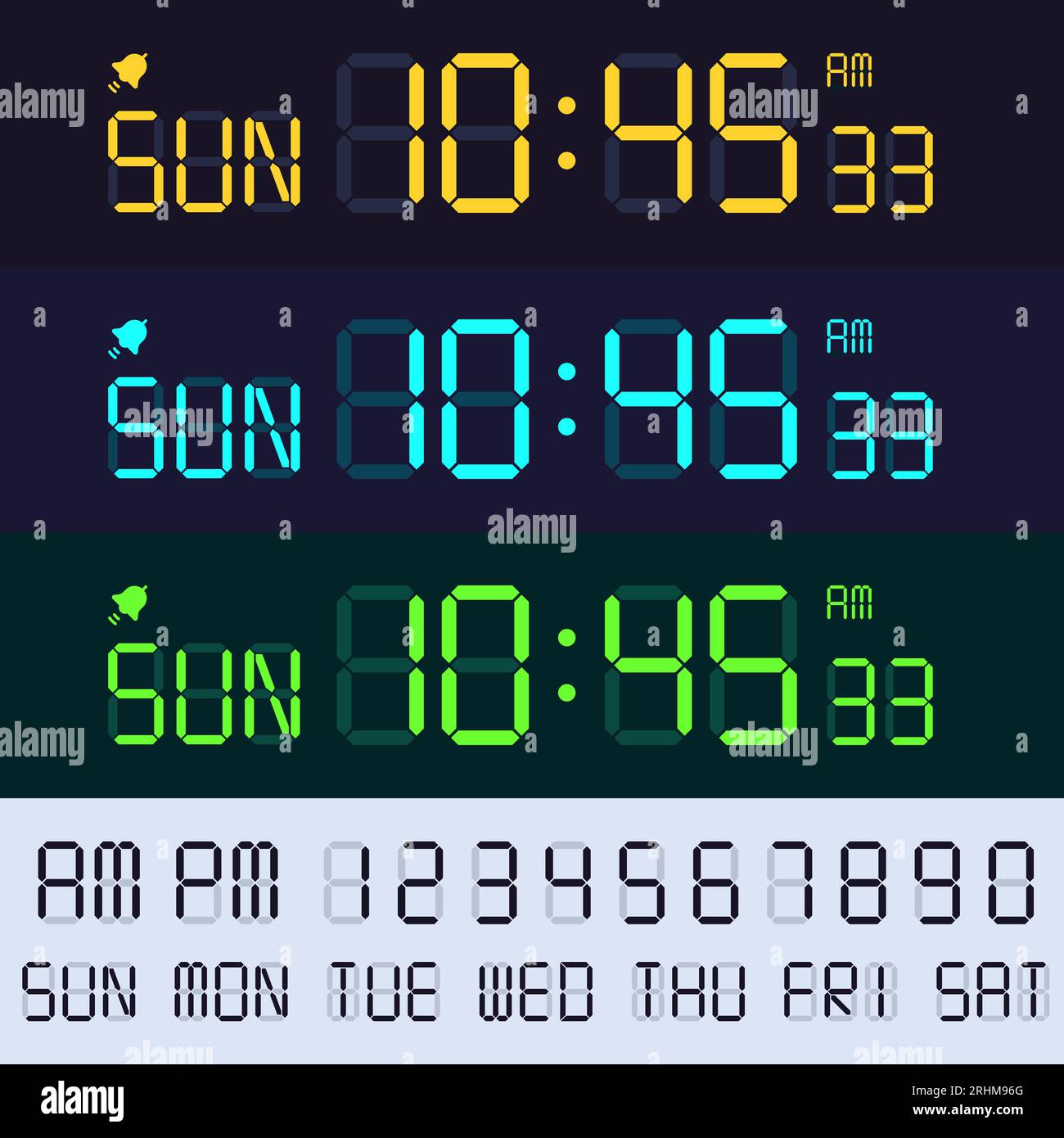 Lcd font Stock Vector Images - Alamy