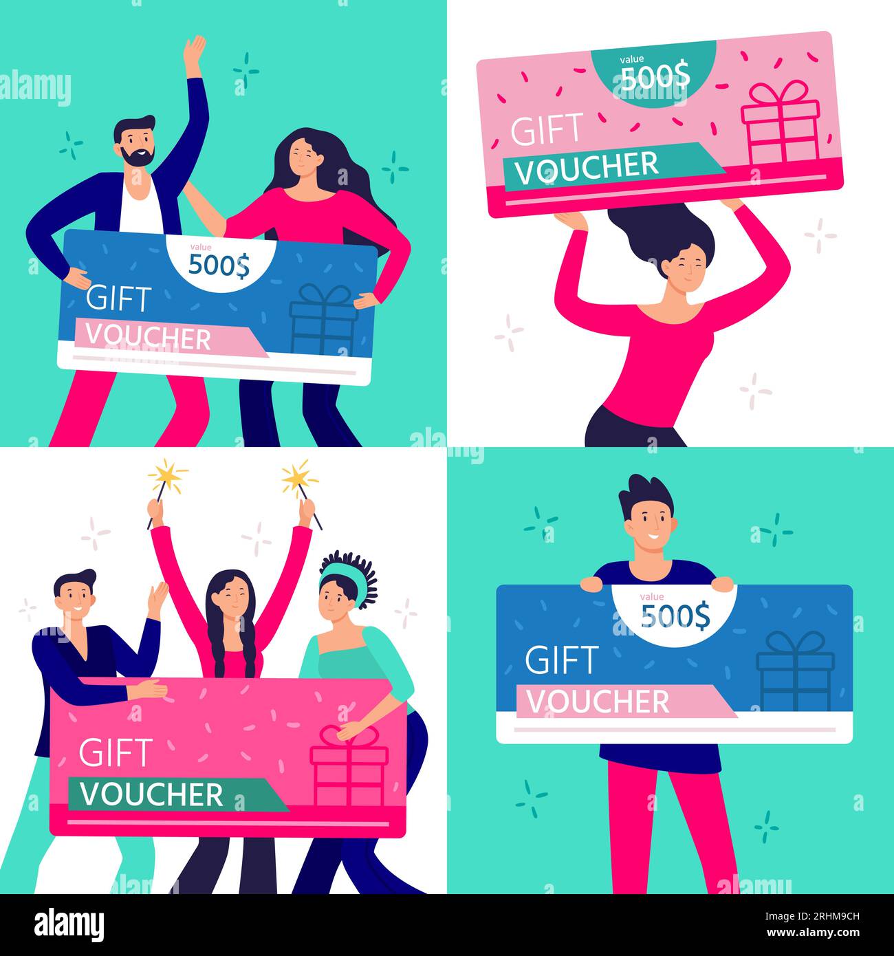 Couple celebrate win Stock Vector Images - Alamy