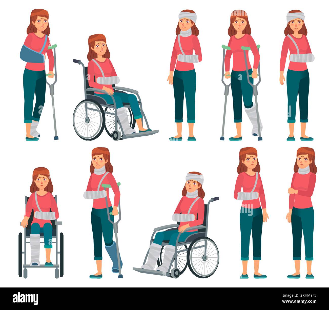 Leg in plaster Stock Vector Images - Alamy