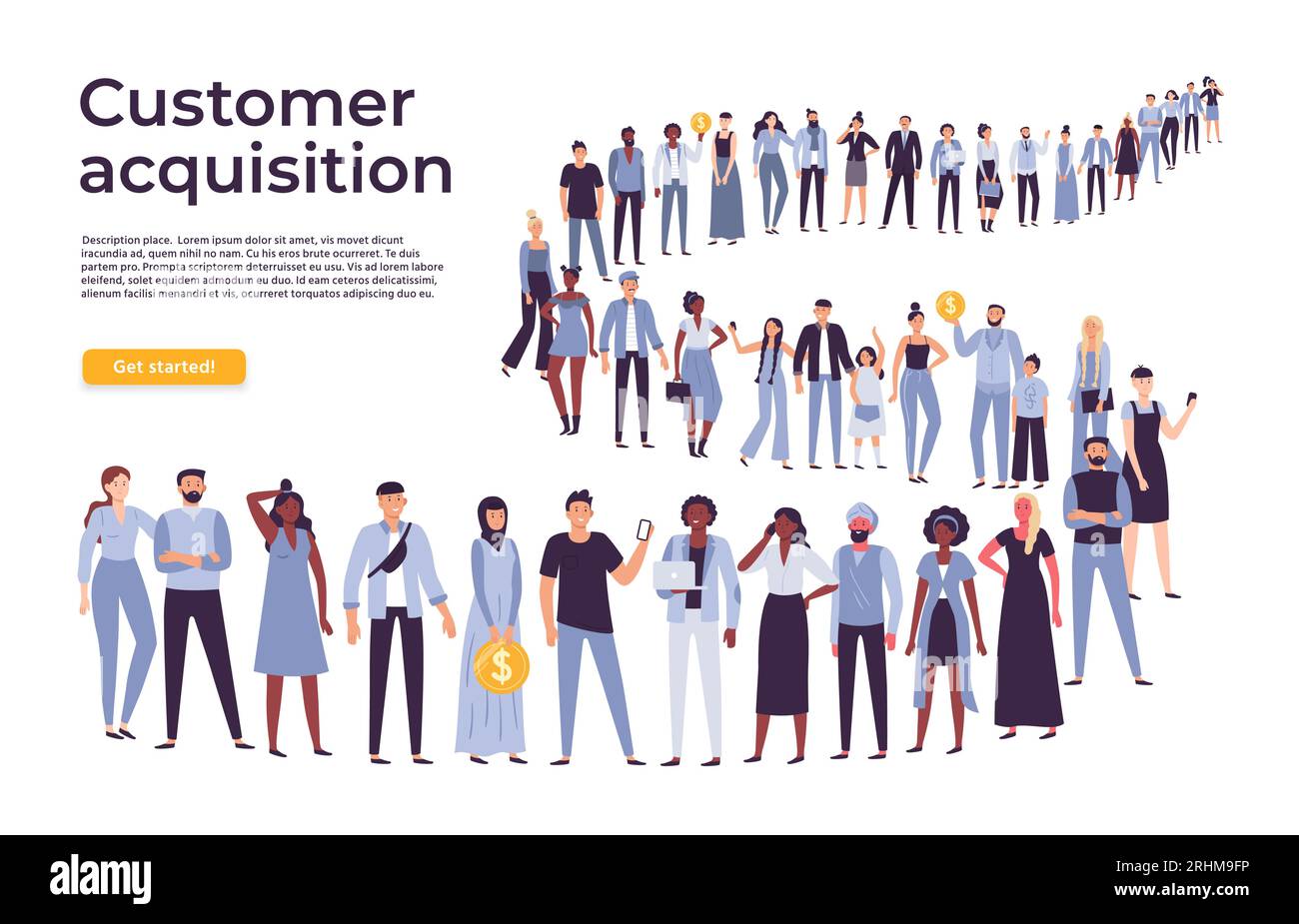 Queue shop Cut Out Stock Images & Pictures - Alamy