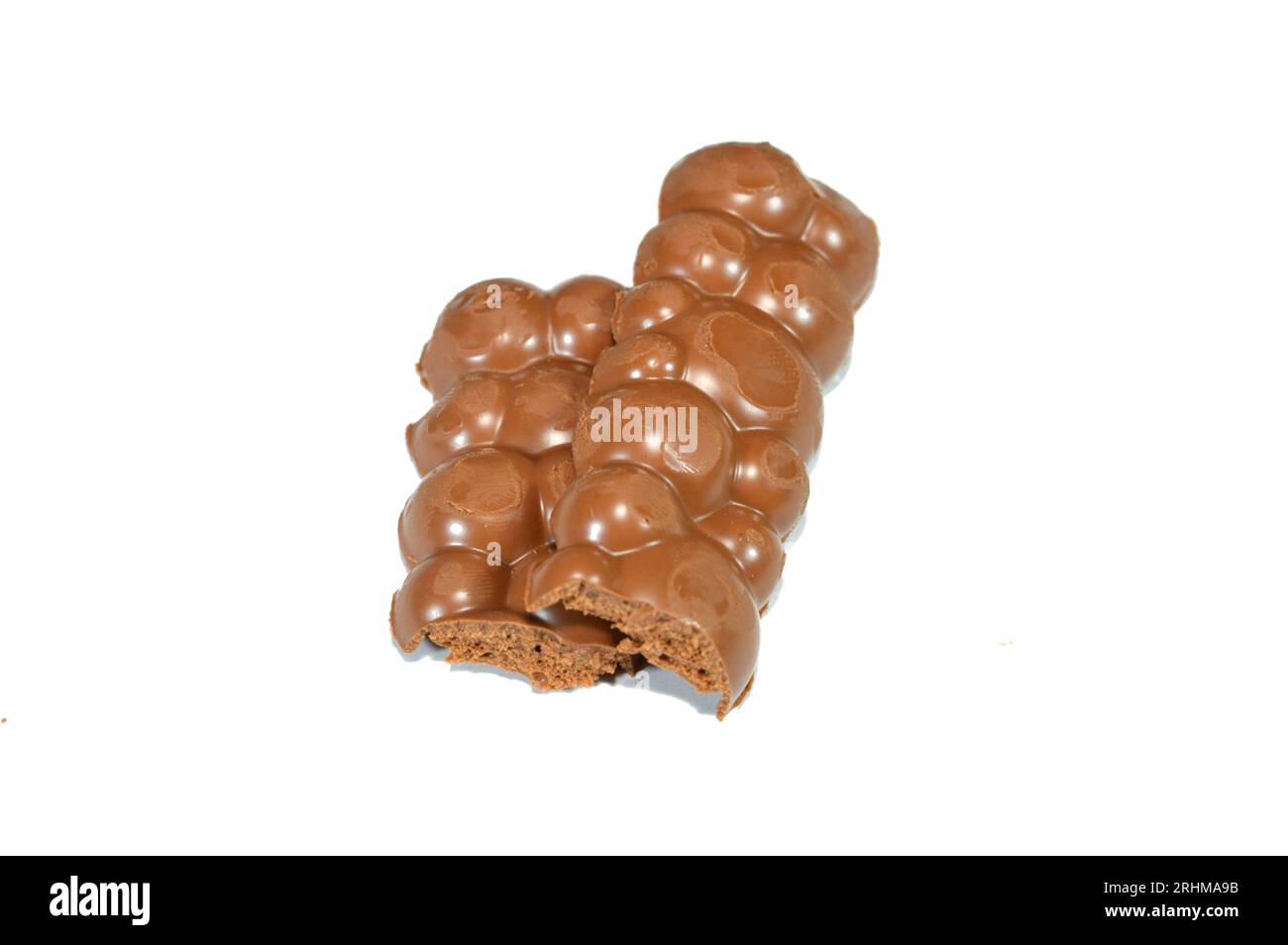 A bar of chocolate with chocolate bubbles, a milk chocolate, Smooth ...