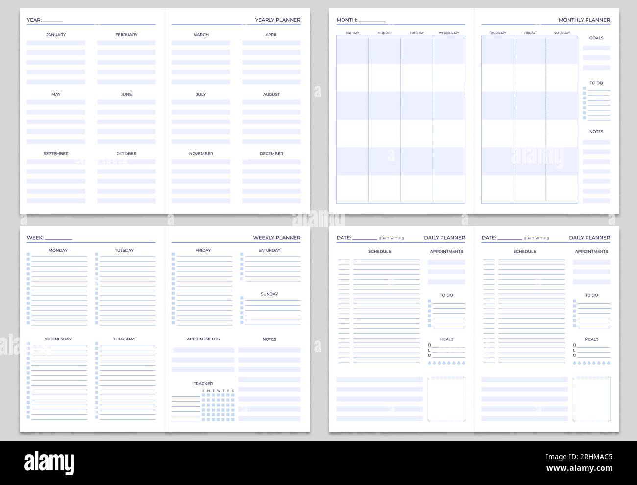 Weekly goals Stock Vector Images - Alamy