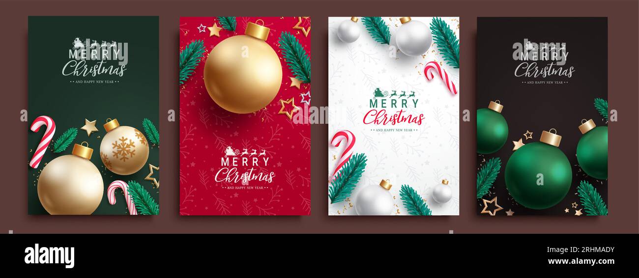 Merry christmas text vector set design. Christmas greeting card ...