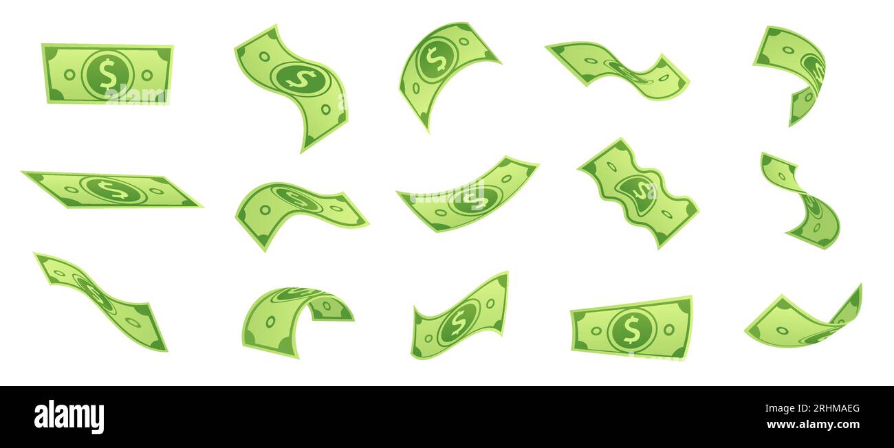 Floating american dollar bill Stock Vector Images - Alamy