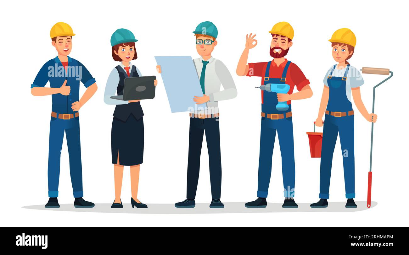 Engineers and workers Stock Vector Images - Alamy