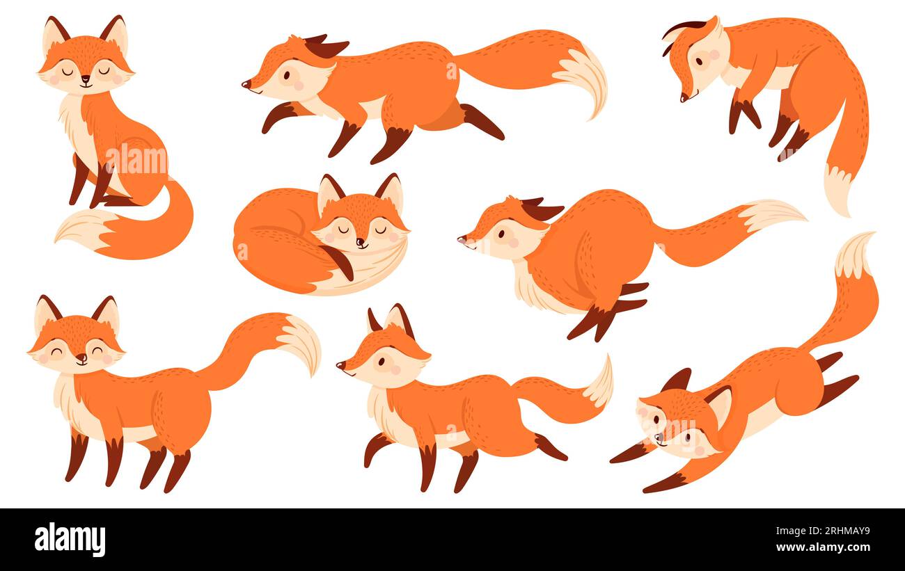 Cartoon fox running Stock Vector Images - Alamy