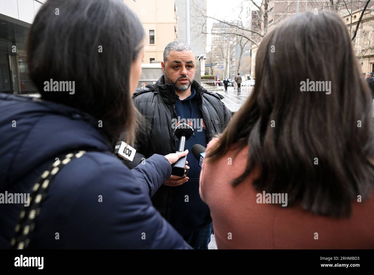 Melbourne, Australia. 18th Aug, 2023. Kadir Hassan, son of victim Sedat ...