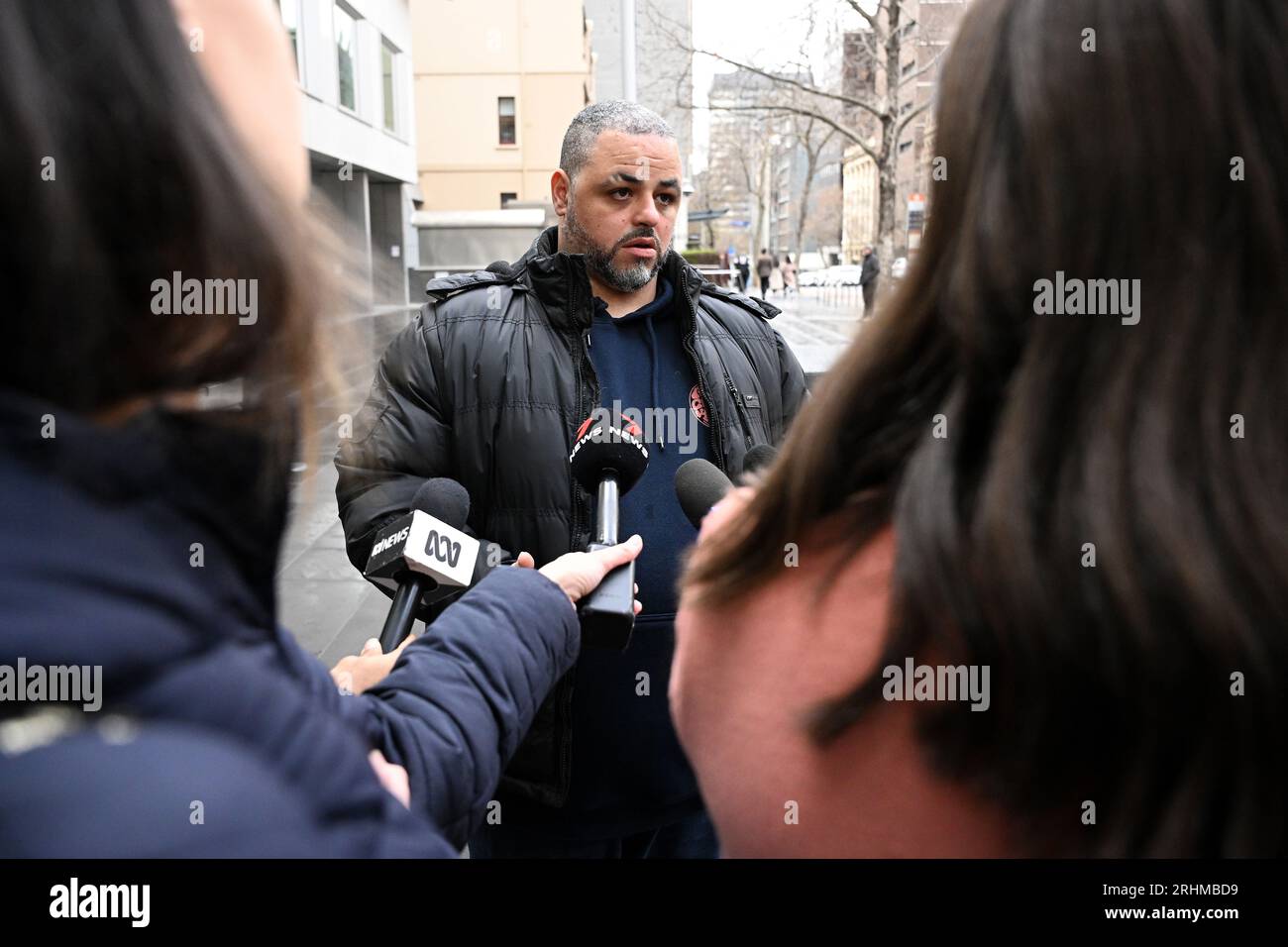 Melbourne, Australia. 18th Aug, 2023. Kadir Hassan, son of victim Sedat ...