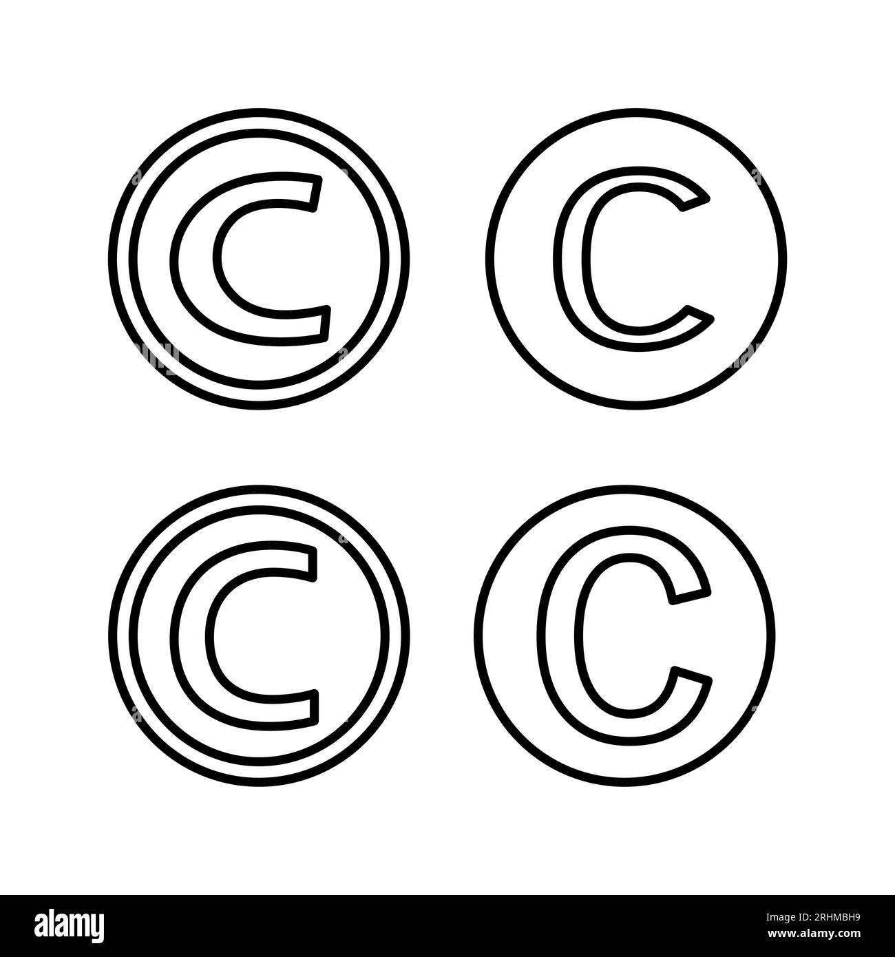 Copyright icon vector. copyright symbol Stock Vector Image & Art - Alamy