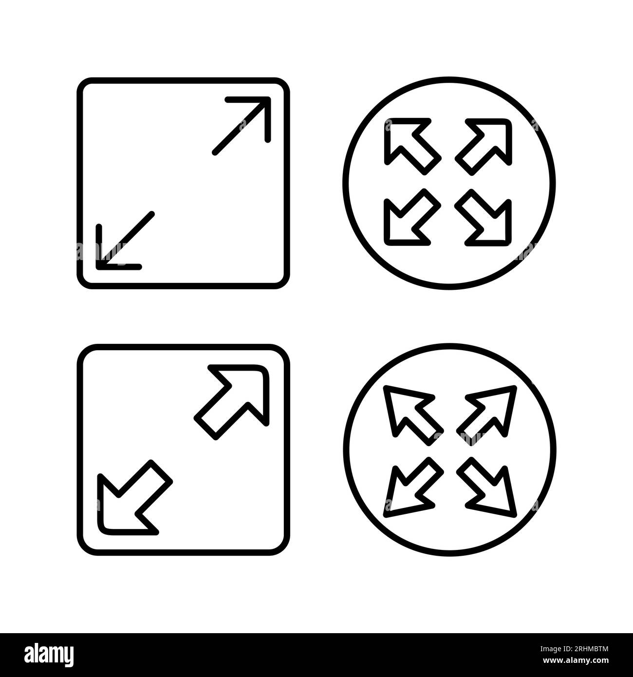 Fullscreen icon vector. expand fullscreen icon Stock Vector Image & Art ...