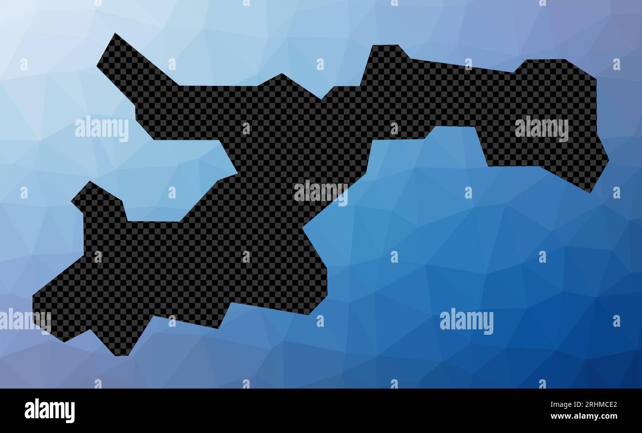 Norman Island geometric map. Stencil shape of Norman in low poly style ...