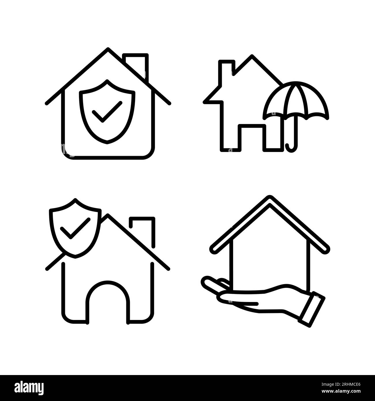 Home insurance icon vector. home shield protect logo Stock Vector Image ...