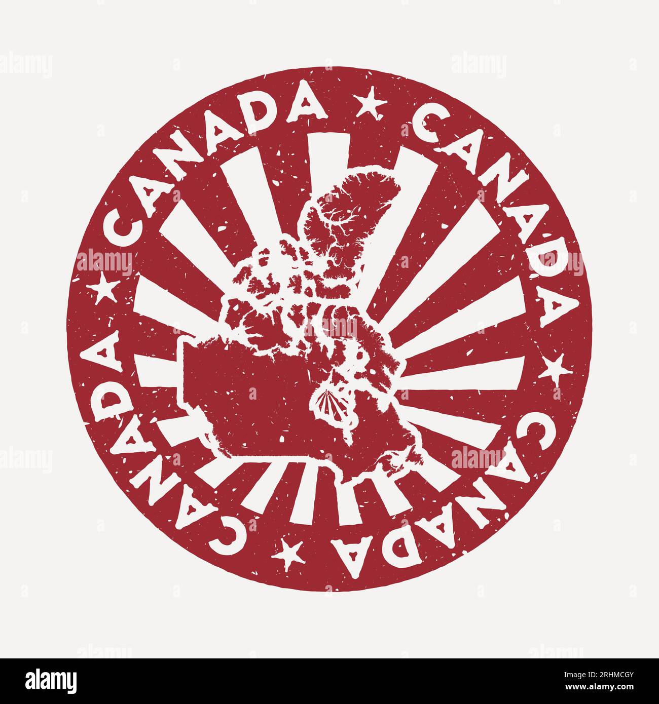 Canada stamp. Travel red rubber stamp with the map of the country ...