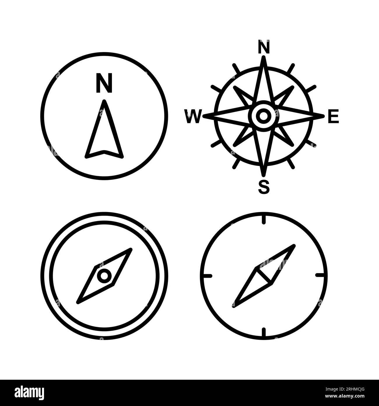 Compass icon vector. navigation icon Stock Vector Image & Art - Alamy