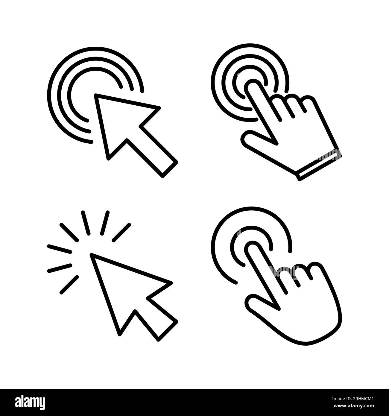 Click icon vector. cursor icon vector. pointer sign Stock Vector Image & Art - Alamy