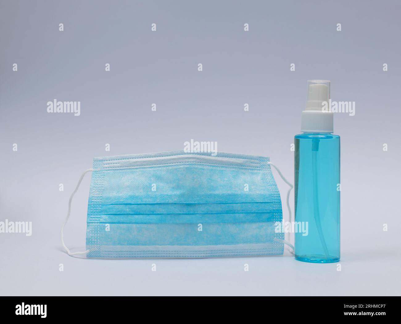 Mask and Alcohol Gel Sanitizer. Hand sanitizer for anti bacteria and ...