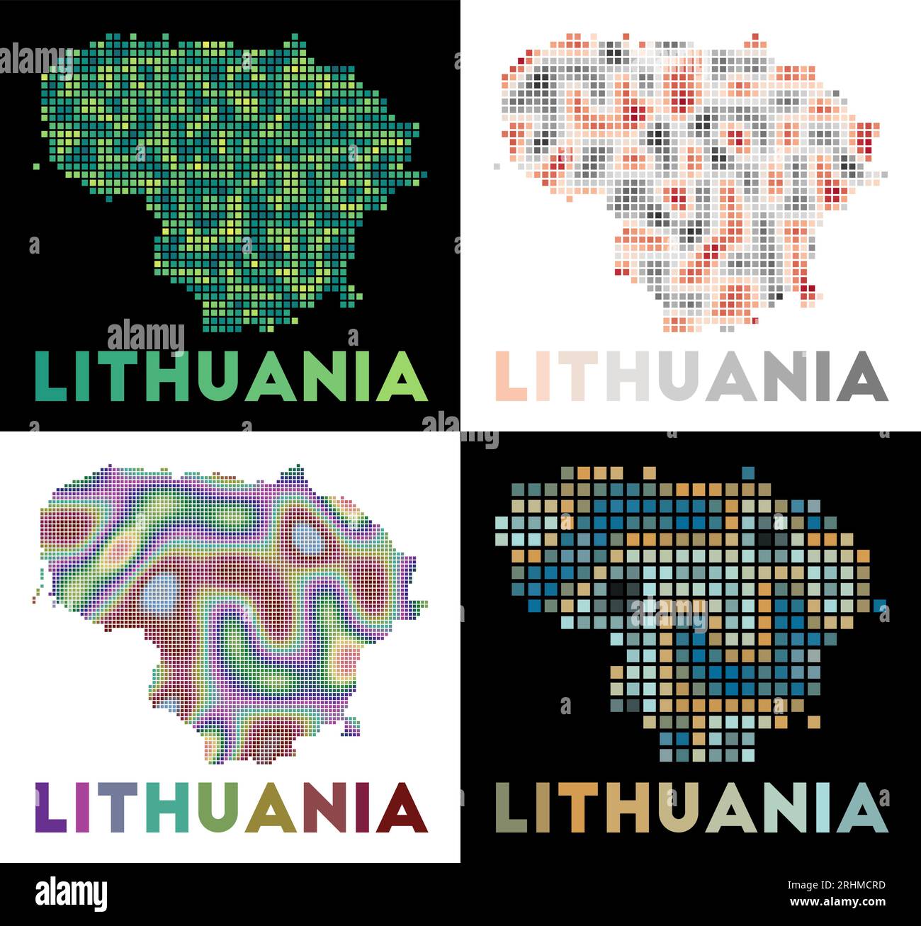 Map lithuania in europe Stock Vector Images - Alamy
