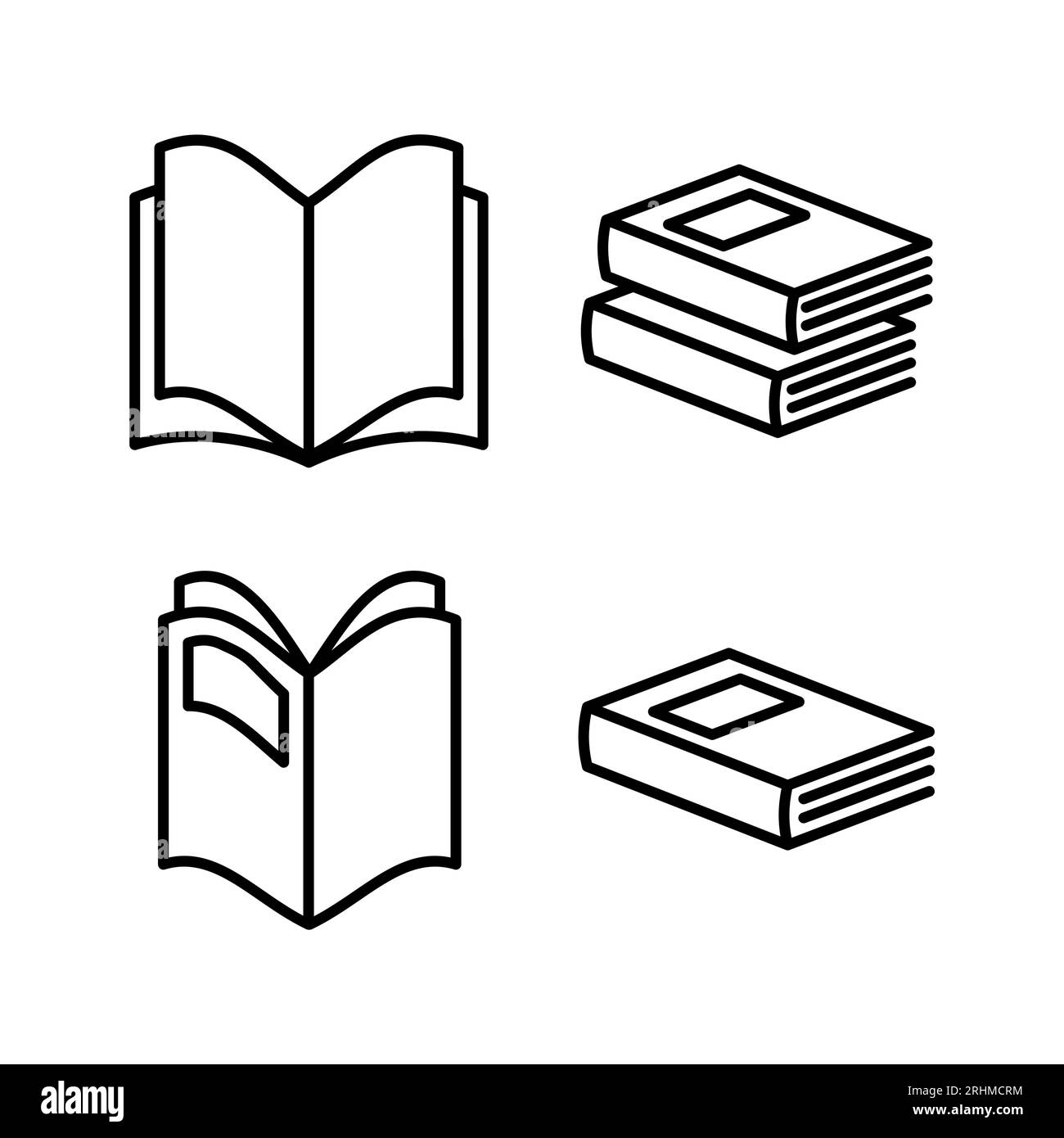 Book icon vector. Open book vector icon Stock Vector Image & Art - Alamy