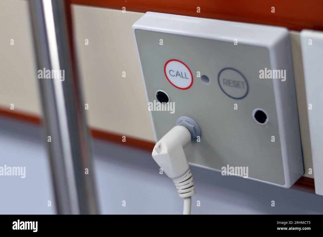 A patient calling device in an inpatient room in a hospital with a call ...