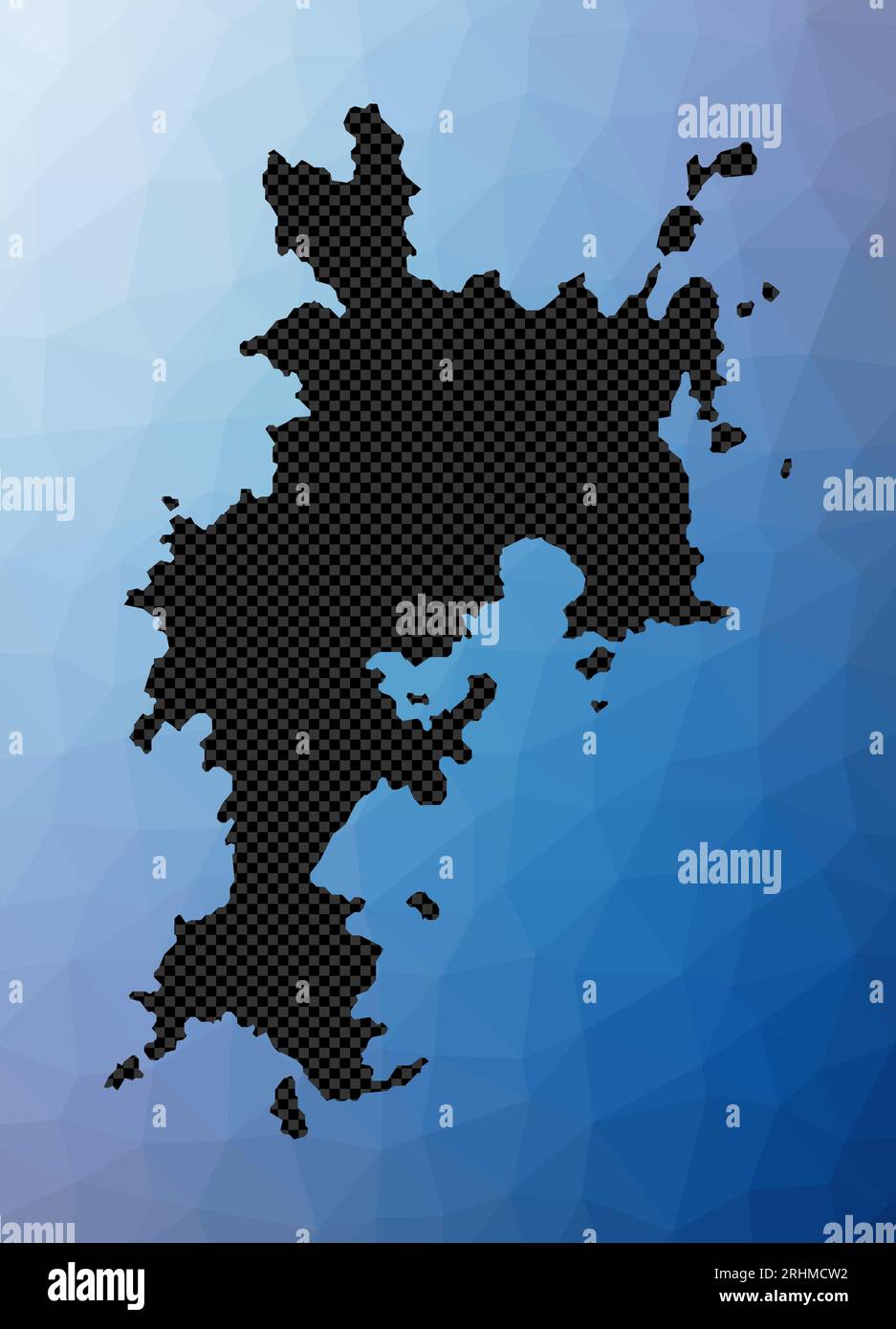 Komodo geometric map. Stencil shape of Komodo in low poly style ...
