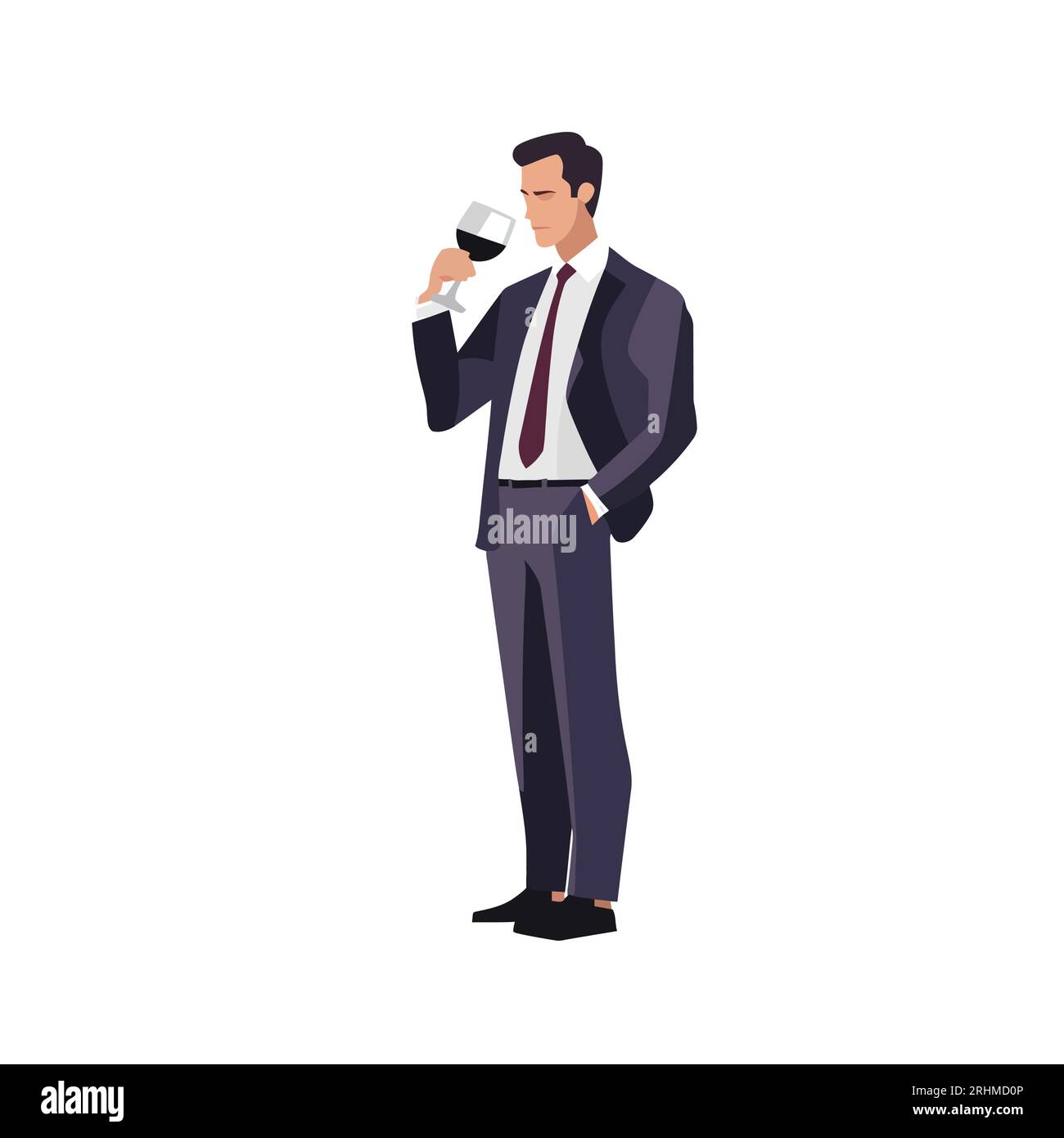 Model drinking wine Stock Vector Images - Alamy