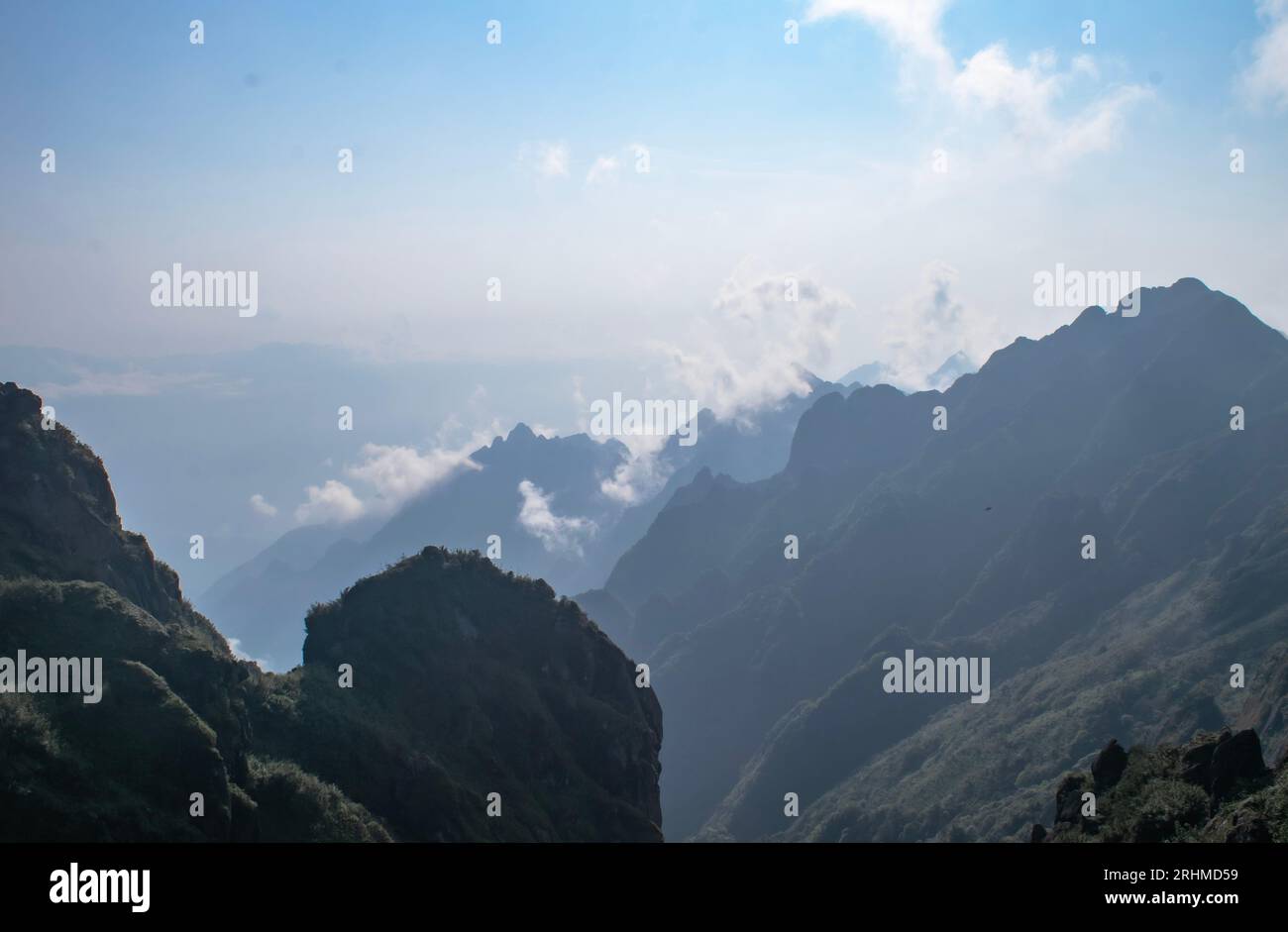 Fansipan Mountain View in Vietnam, the Roof of Indochina Stock Photo ...