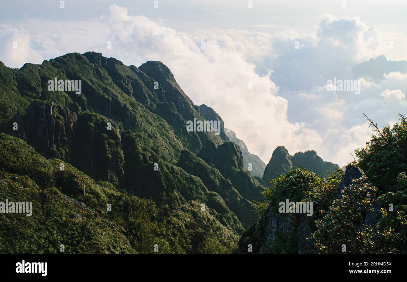 Fansipan Mountain View in Vietnam, the Roof of Indochina Stock Photo ...
