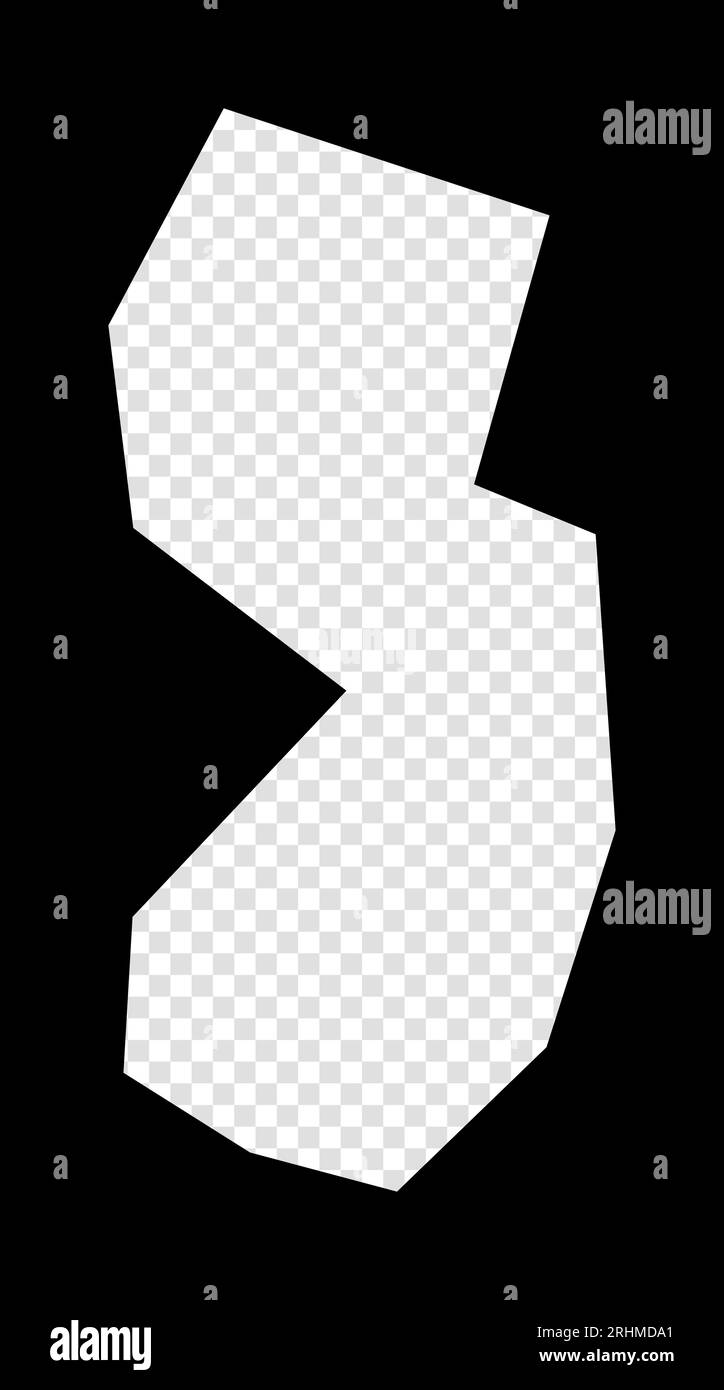 Stencil map of New Jersey. Simple and minimal transparent map of New ...