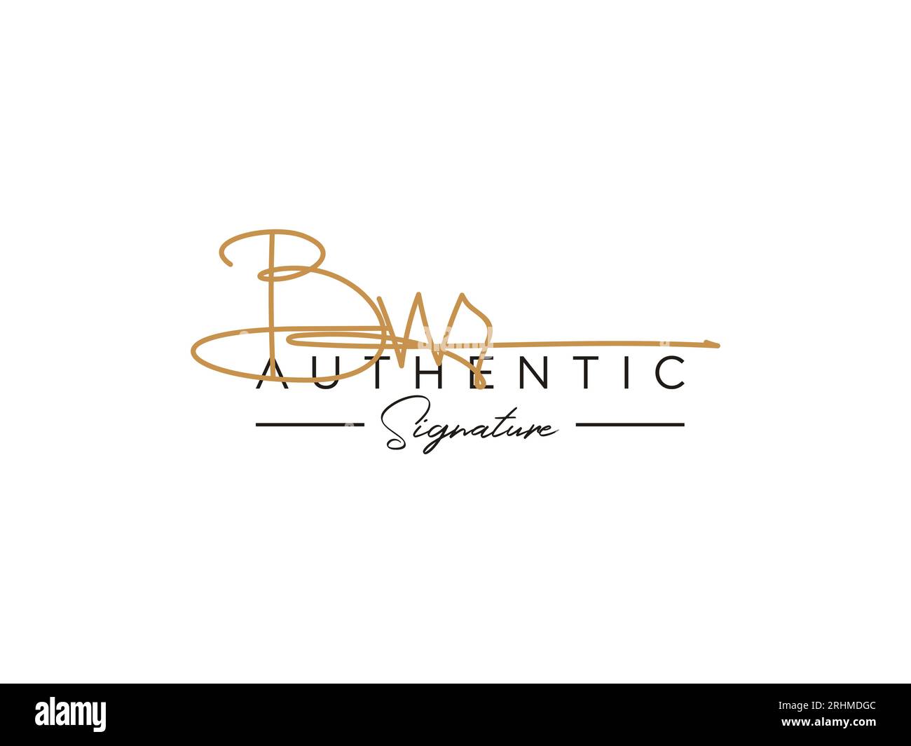BW Signature Logo Template Vector Stock Vector Image & Art - Alamy