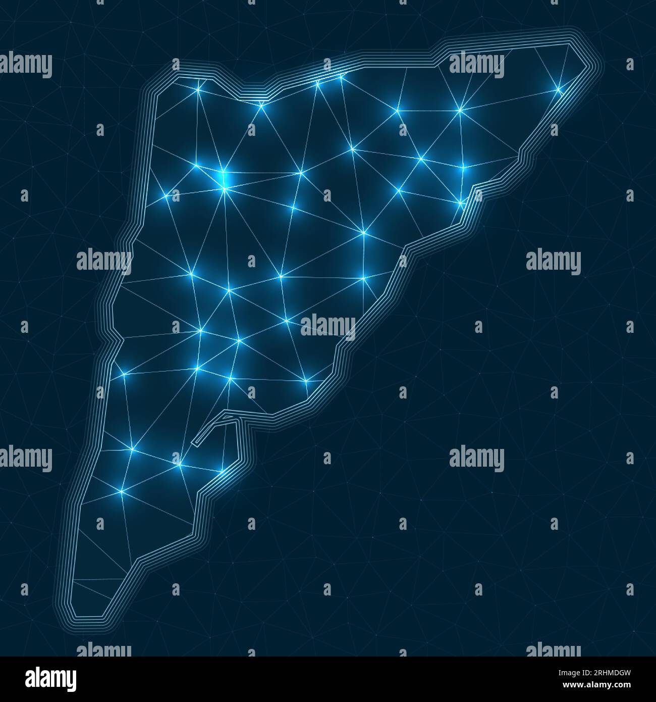Salt Cay, Turks Islands network map. Abstract geometric map of the ...