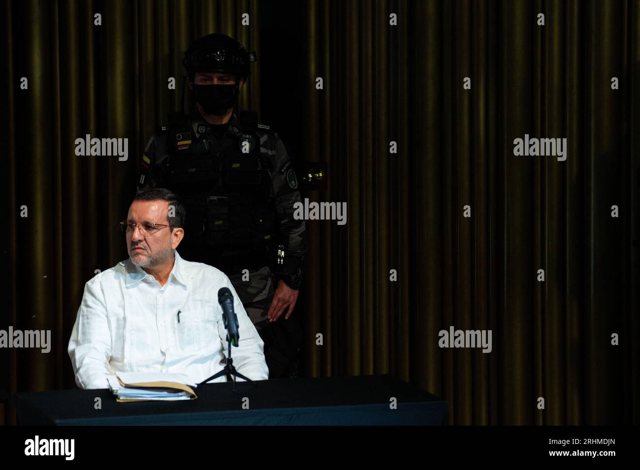 Bogota, Colombia. 17th Aug, 2023. Former paramilitary leader Carlos ...