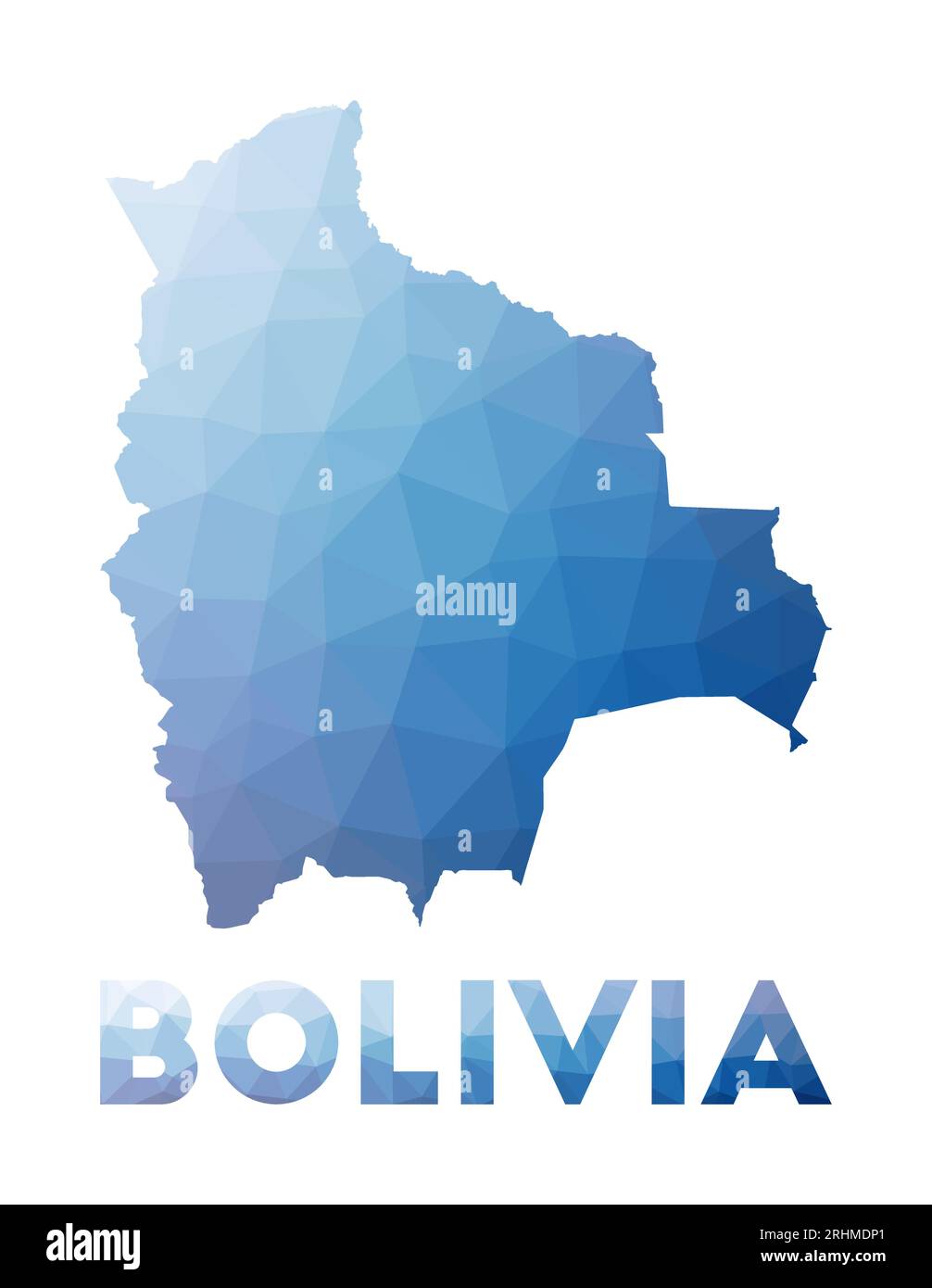 Bolivia polygonal map hi-res stock photography and images - Alamy