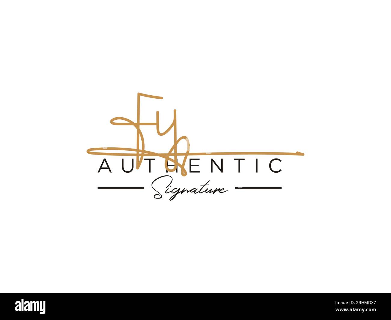 FY Signature Logo Template Vector Stock Vector Image & Art - Alamy