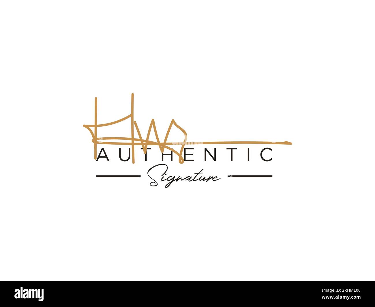 HW Signature Logo Template Vector Stock Vector Image & Art - Alamy