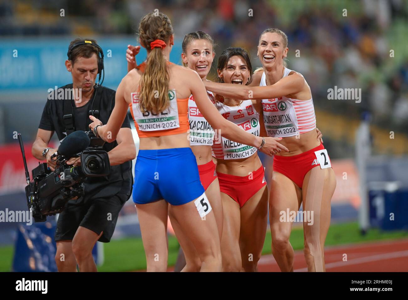 Natalia Kaczmarek (Silver), Anna Kiełbasinska (Bronze) and Iga Baumgart ...