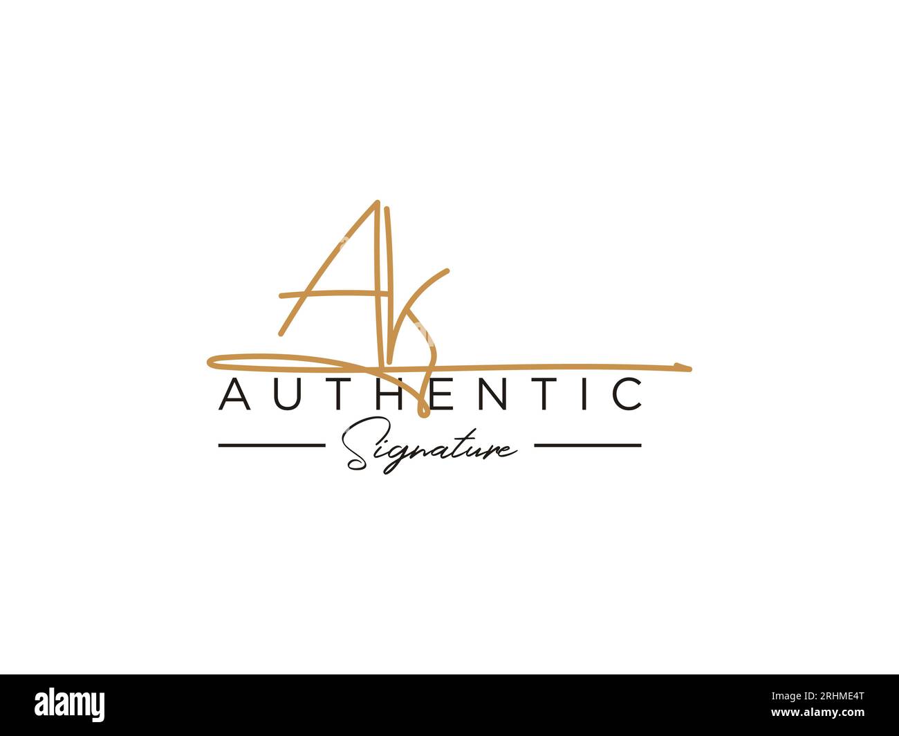 AK Signature Logo Template Vector Stock Vector Image & Art - Alamy
