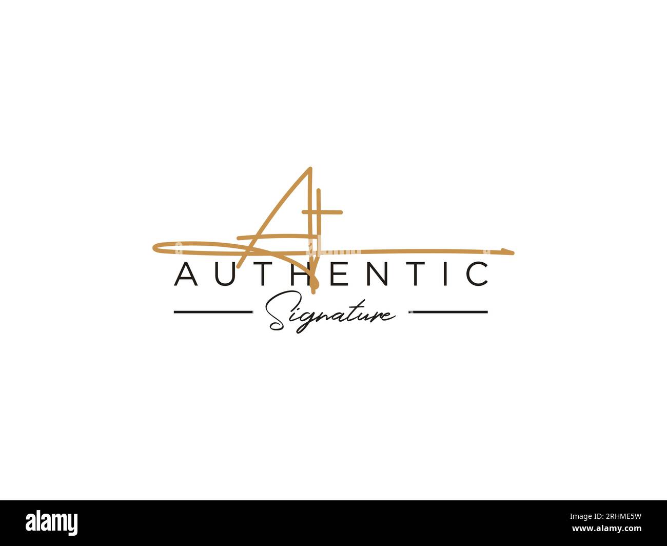 AT Signature Logo Template Vector Stock Vector Image & Art - Alamy