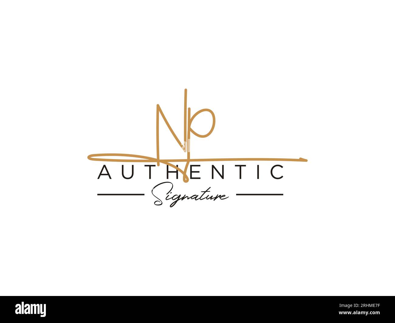 NP Signature Logo Template Vector Stock Vector Image & Art - Alamy