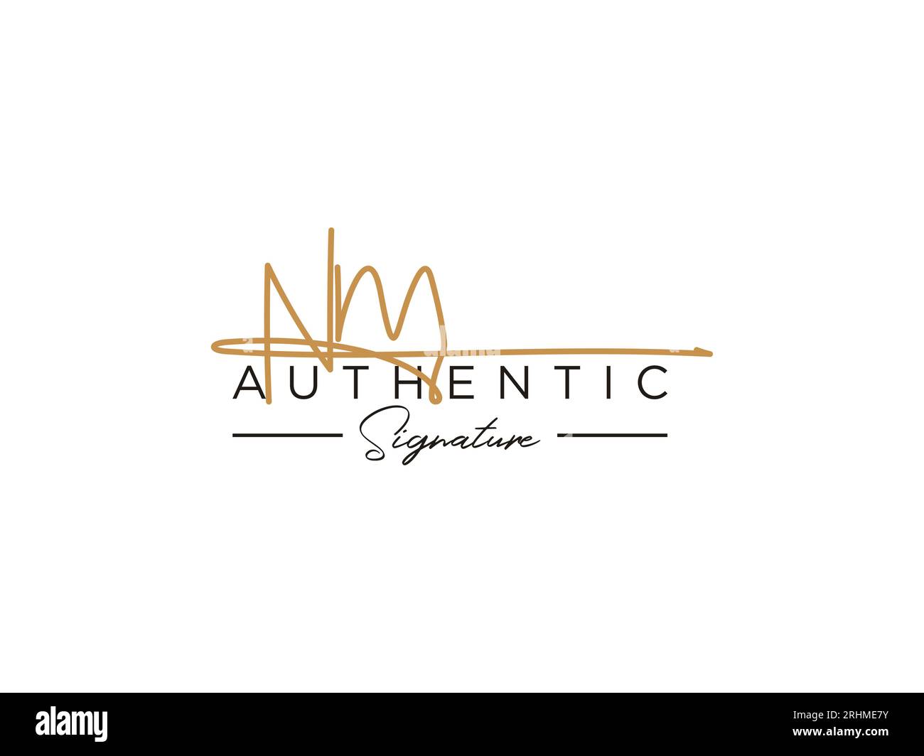 Nm signature Stock Vector Images - Alamy