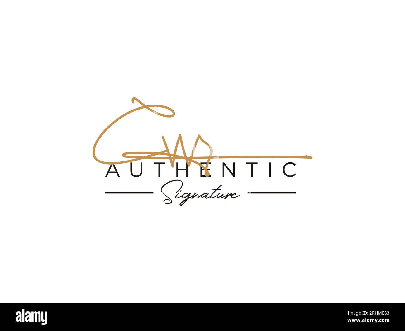 CW Signature Logo Template Vector Stock Vector Image & Art - Alamy
