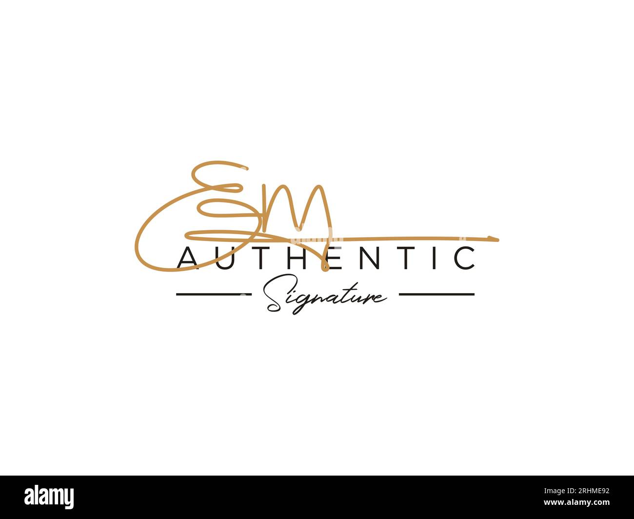 EM Signature Logo Template Vector Stock Vector Image & Art - Alamy