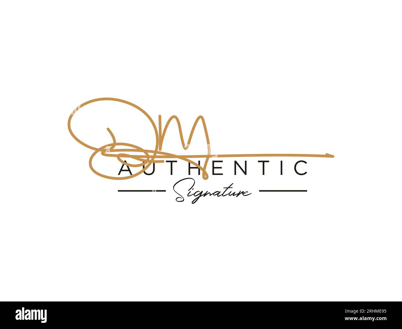 OM Signature Logo Template Vector Stock Vector Image & Art - Alamy